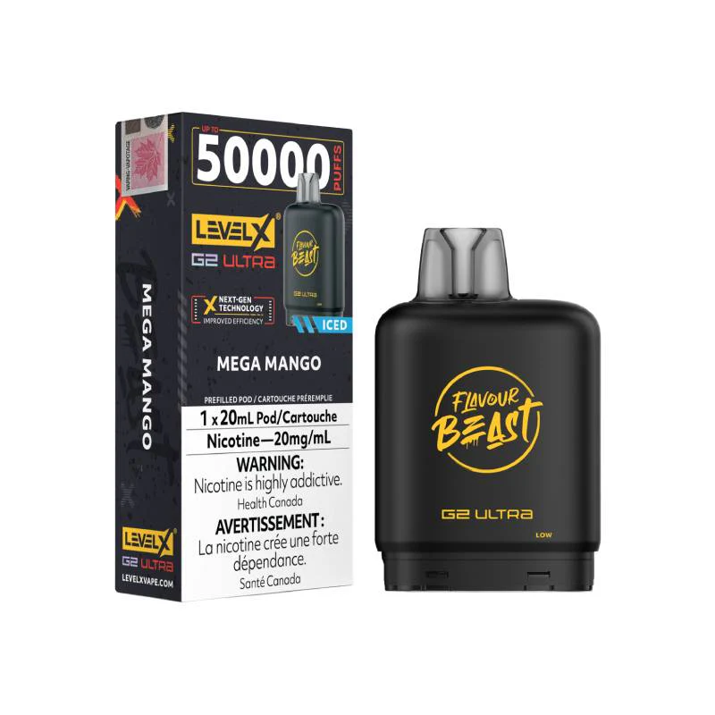 Level X Ultra G2 Pods By Flavour Beast - 50k - Mega Mango – Mimi’s ...